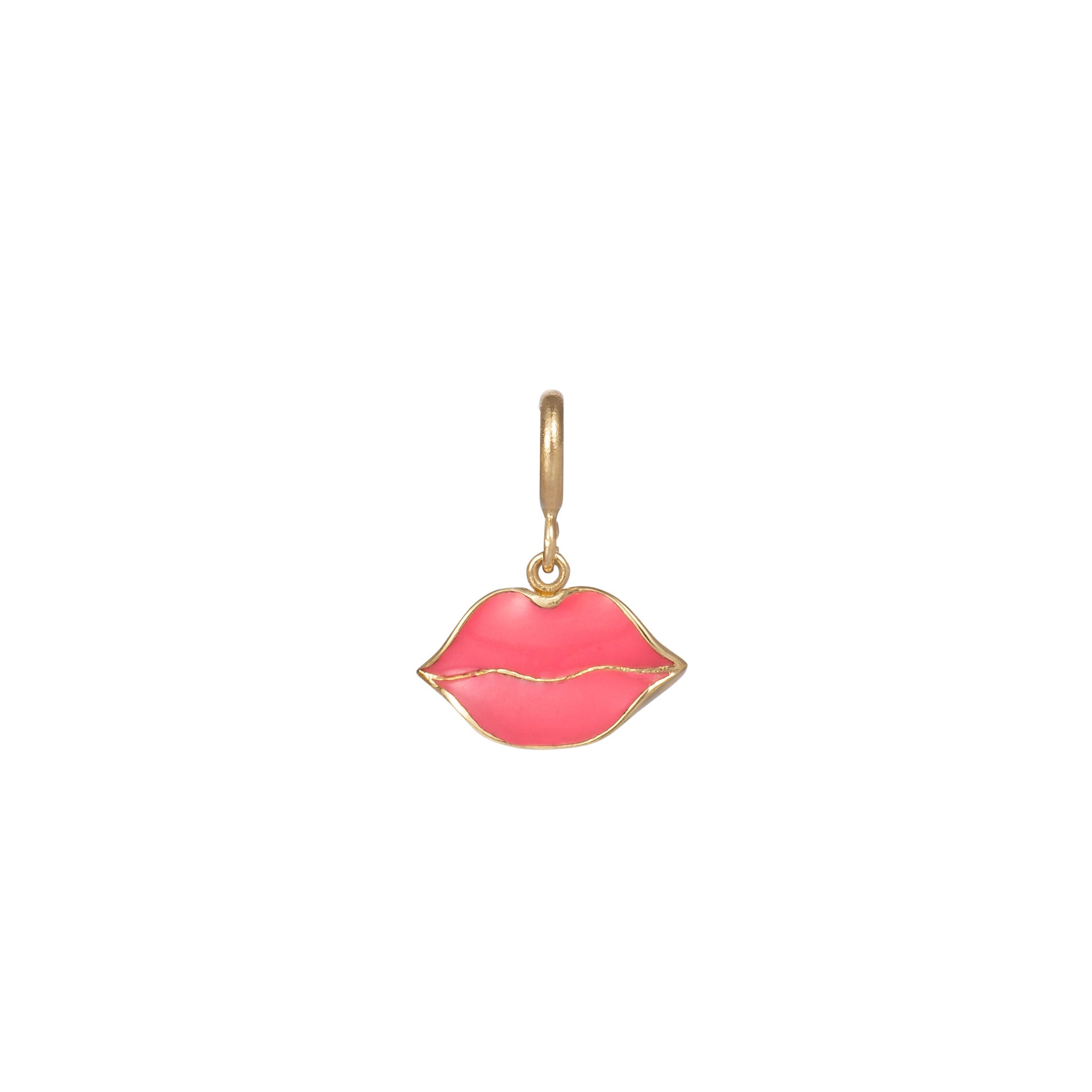 Mini Enamel Lips Pendant With Clasp – Leïa K